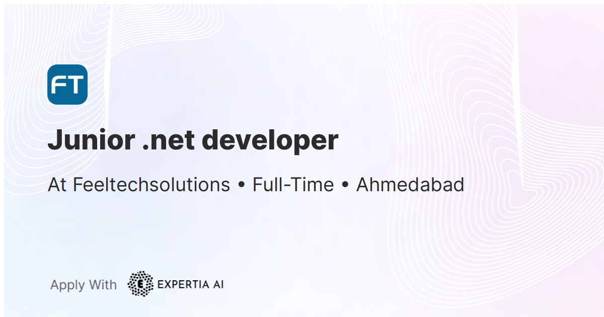 Junior .net developer Job | Ahmedabad | Fresher