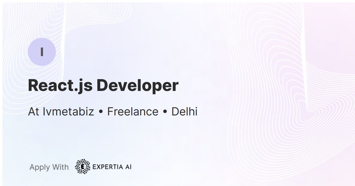 React.js Developer Job | Delhi | Junior