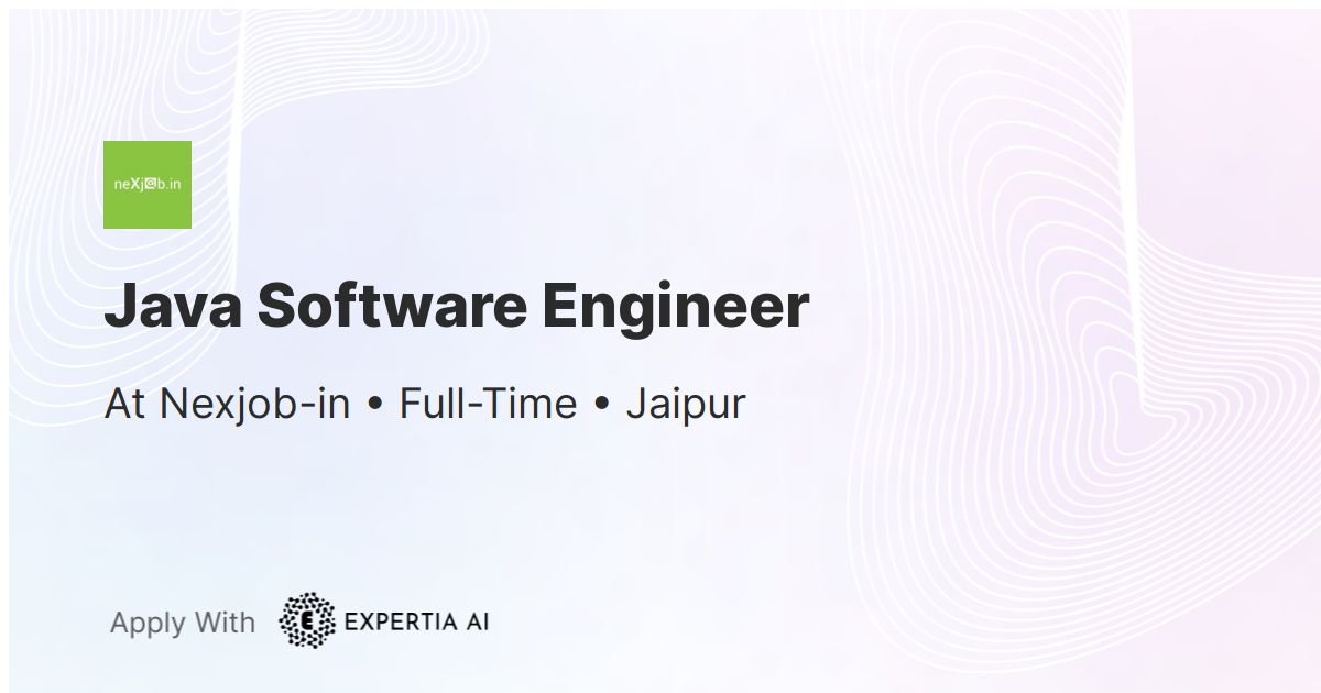 Java Software Engineer Job | Jaipur | Junior