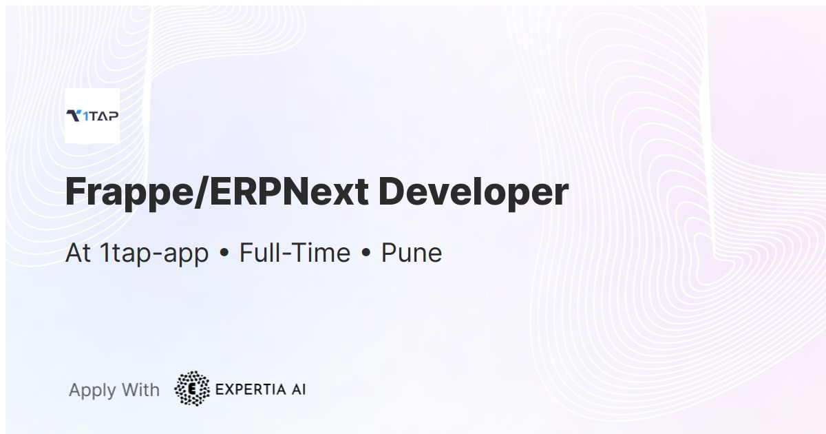 Frappe/ERPNext Developer Job | Pune | Mid-Level