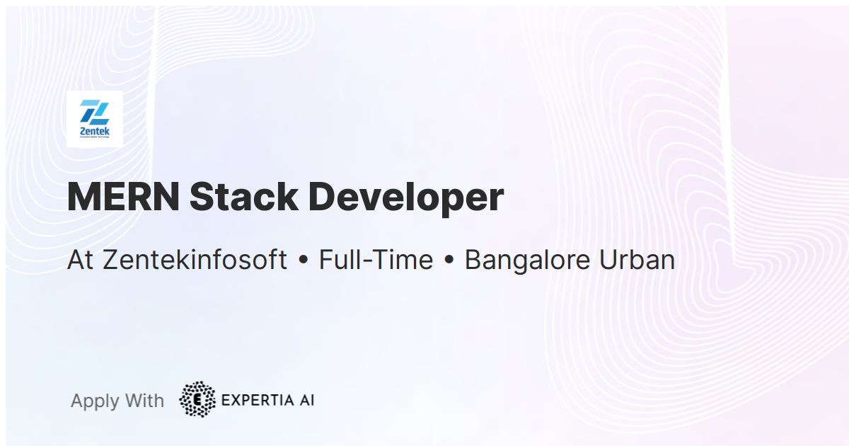 MERN Stack Developer Job | Bangalore Urban | Mid-Level