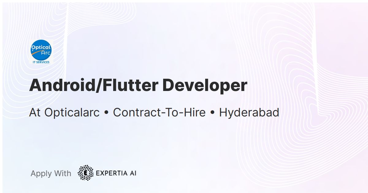 Android/Flutter Developer Job | Hyderabad | Junior