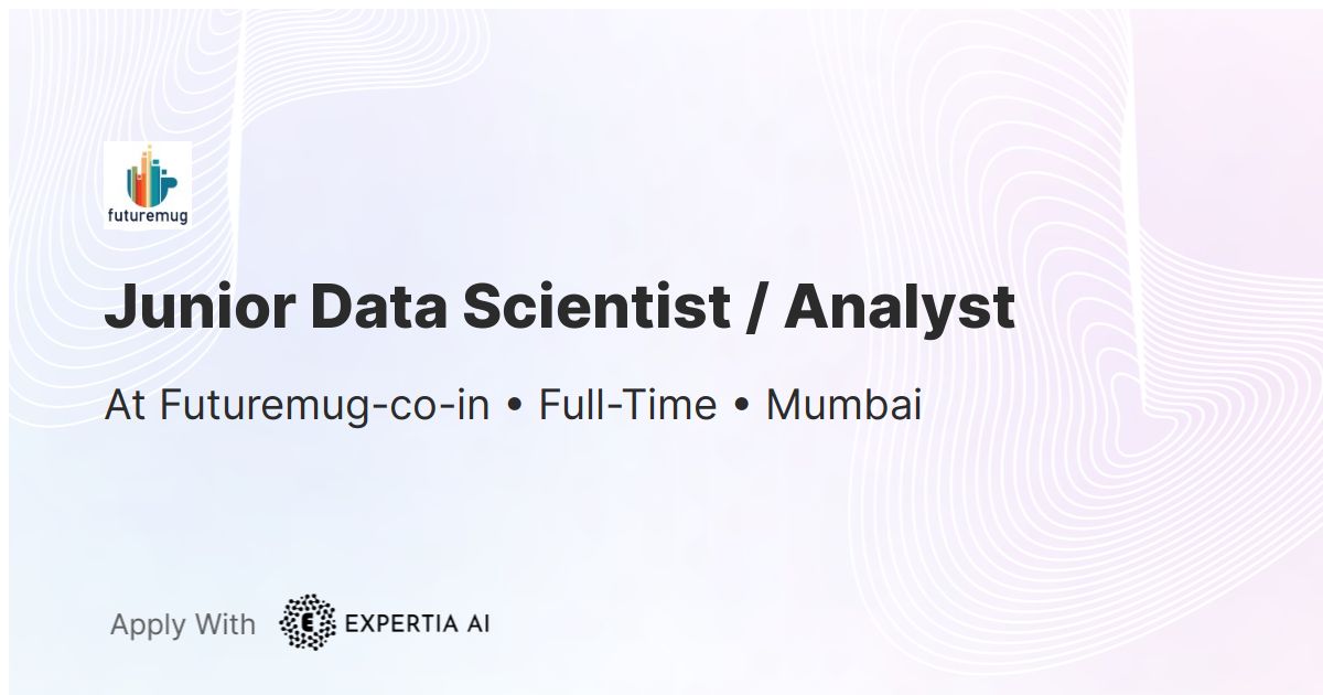 Junior Data Scientist / Analyst Job | Mumbai | Mid-Level
