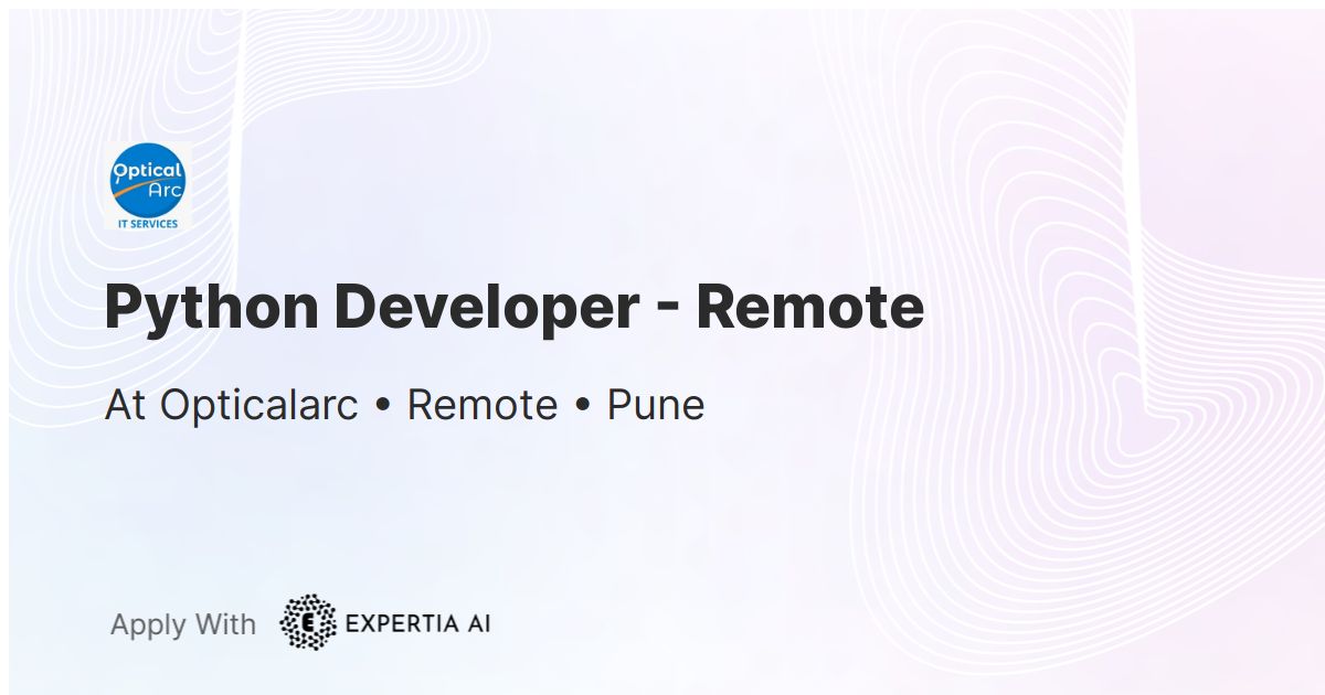 Python Developer - Remote Job | Pune | Mid-Level