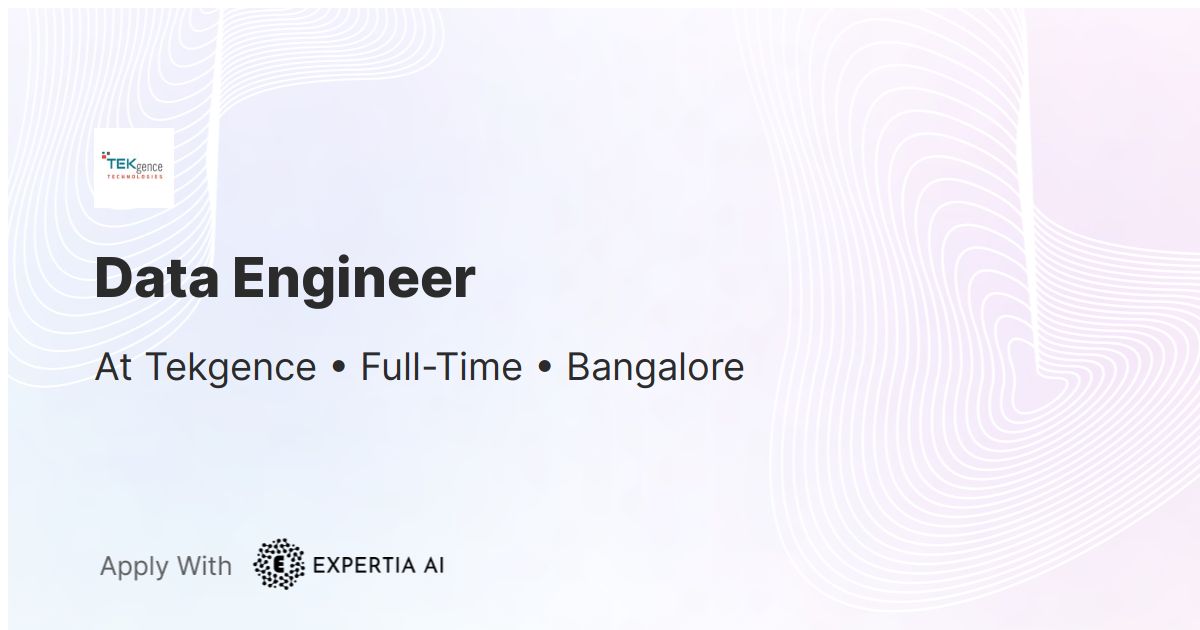 Data Engineer Job | Bangalore | Mid-Level