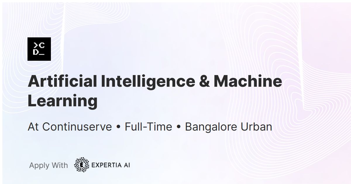 Artificial Intelligence & Machine Learning Job | Bangalore Urban | Mid-Level