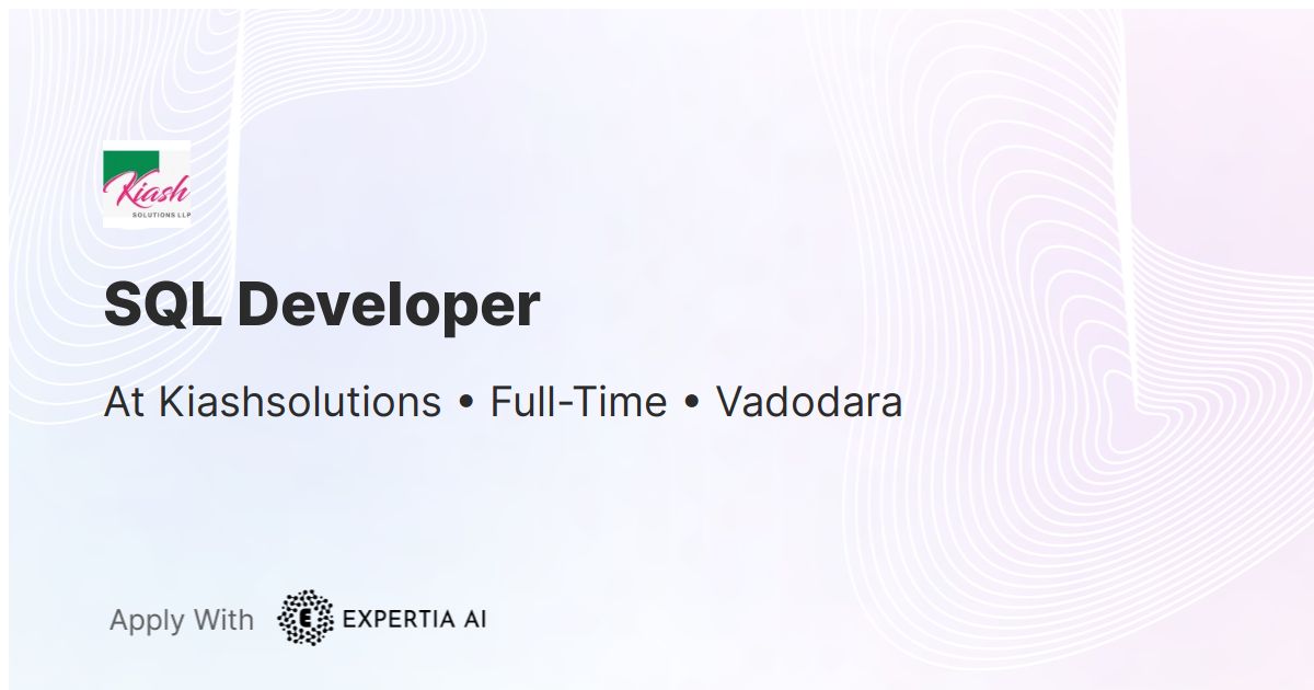 SQL Developer Job | Vadodara | Mid-Level
