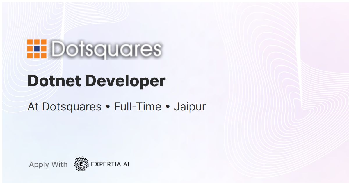Dotnet Developer Job | Jaipur | Junior