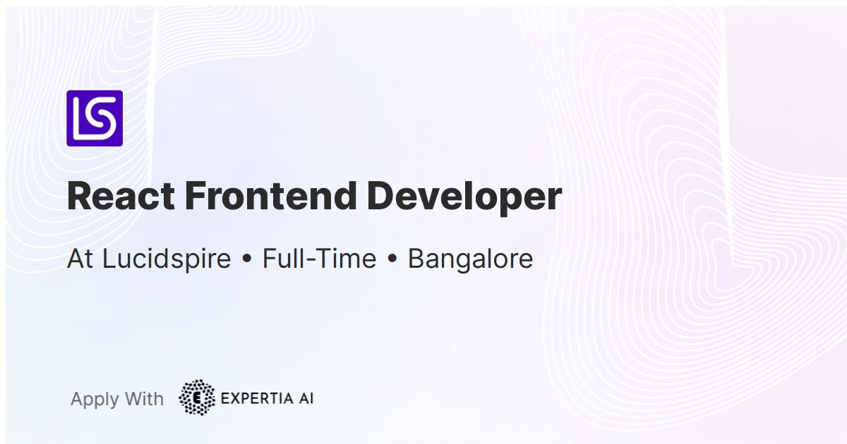 React Frontend Developer Job | Bangalore | Mid-Level