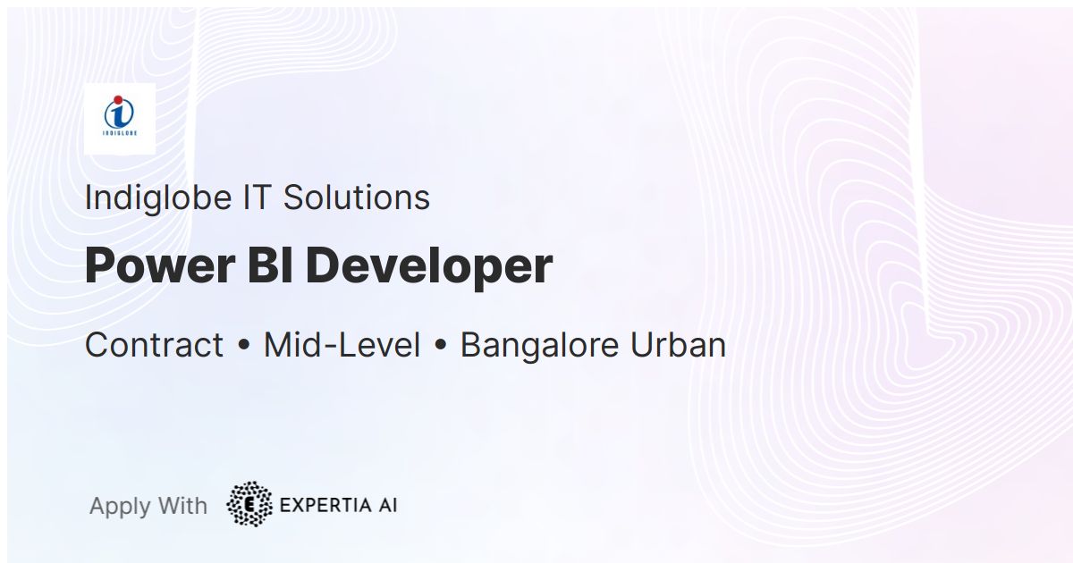 Power BI Developer Job | Bangalore Urban | Mid-Level