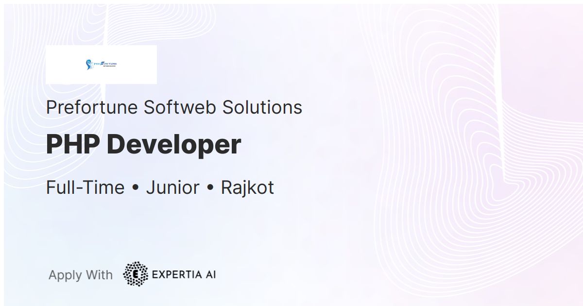 PHP Developer Job | Rajkot | Junior