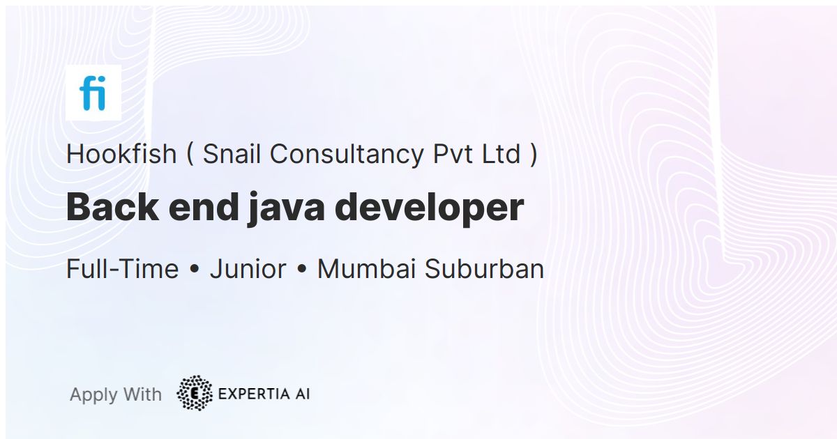 Back end java developer Job | Mumbai Suburban | Junior