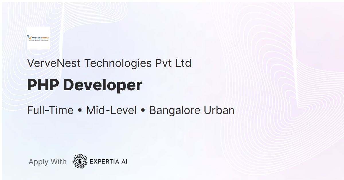 PHP Developer Job | Bangalore Urban | Mid-Level