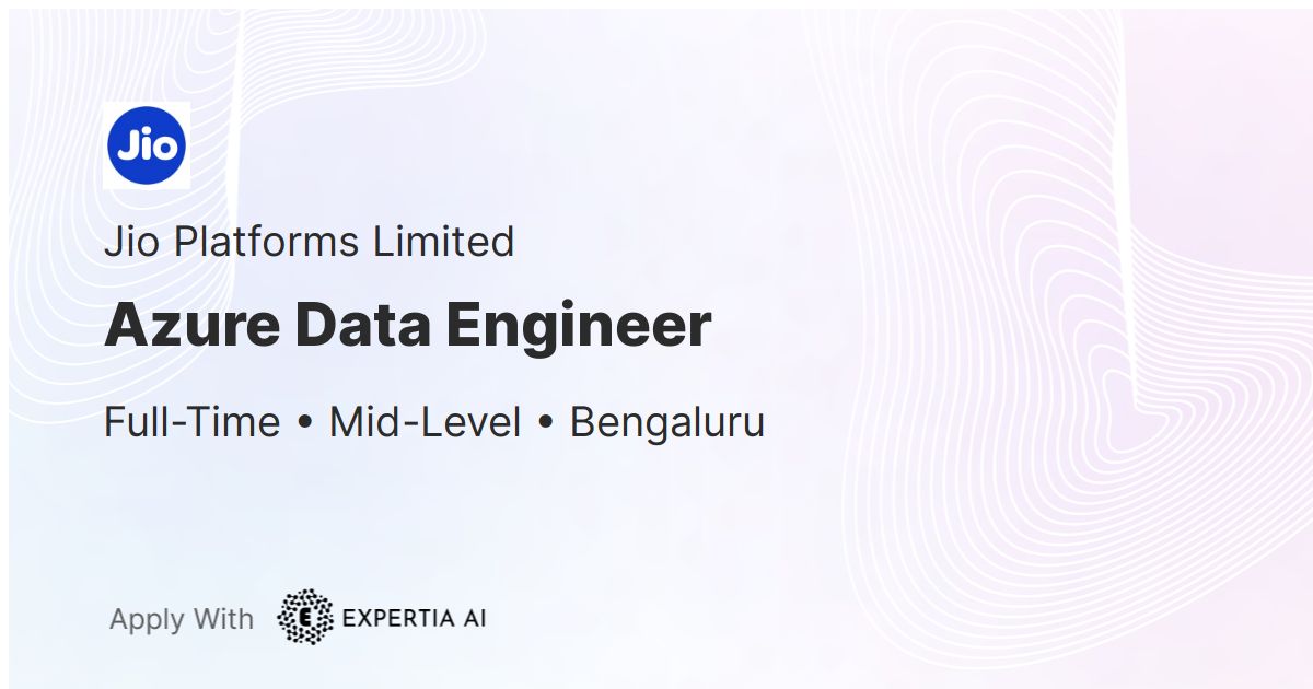 Azure Data Engineer Job | Bengaluru | Mid-Level