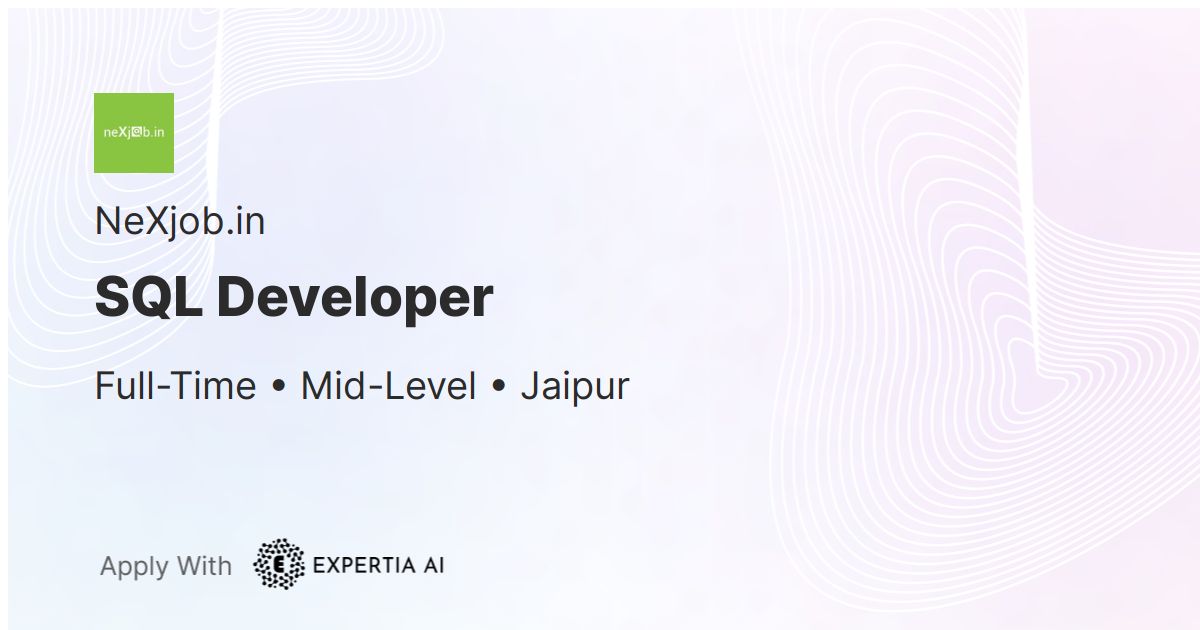 SQL Developer Job | Jaipur | Mid-Level