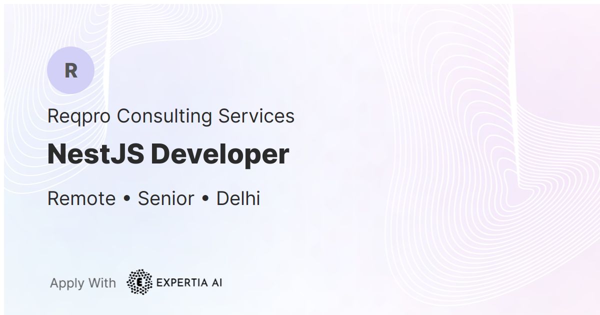 NestJS Developer Job | Delhi | Senior
