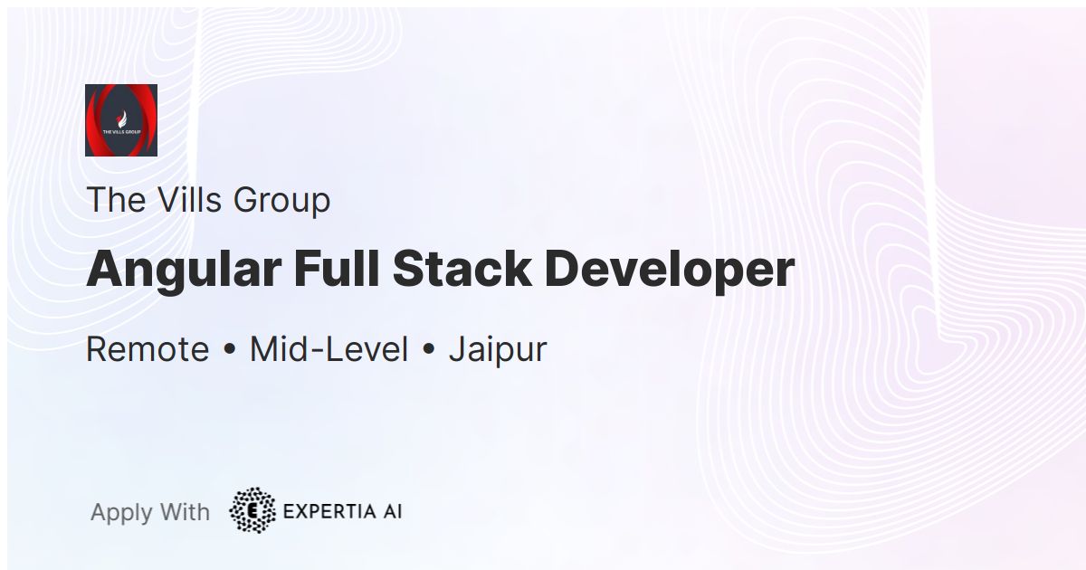 Angular Full Stack Developer Job | Jaipur | Mid-Level