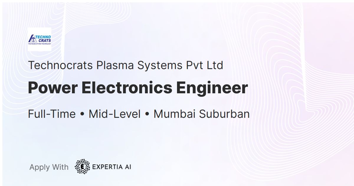 Power Electronics Engineer Job | Mumbai Suburban | Mid-Level