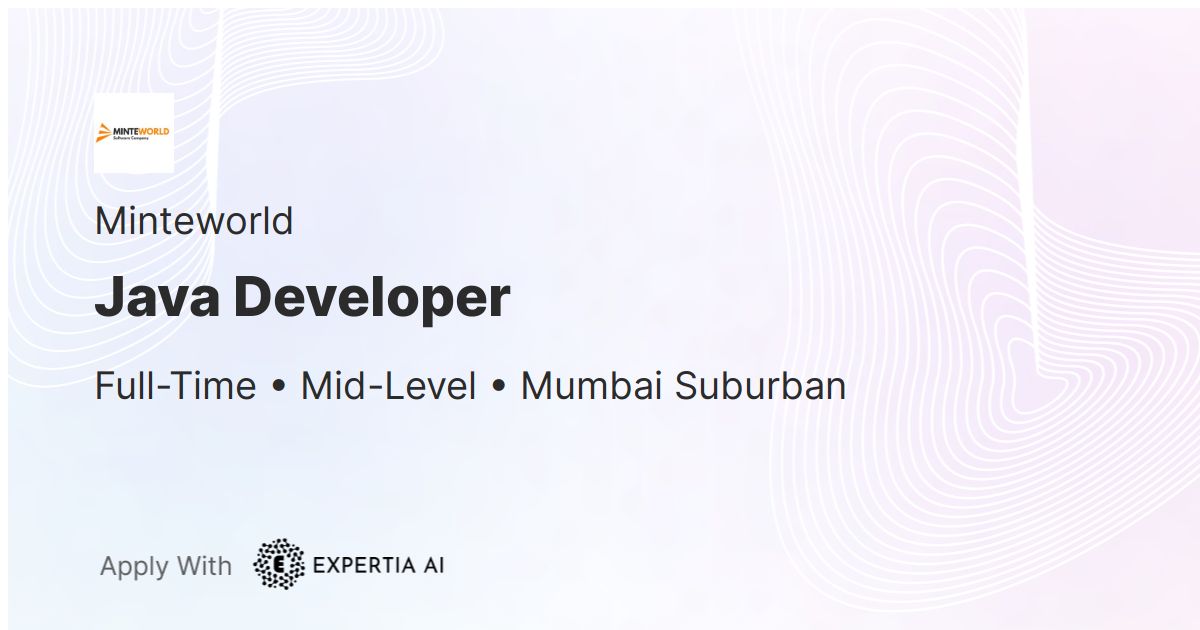 Java Developer Job | Mumbai Suburban | Mid-Level