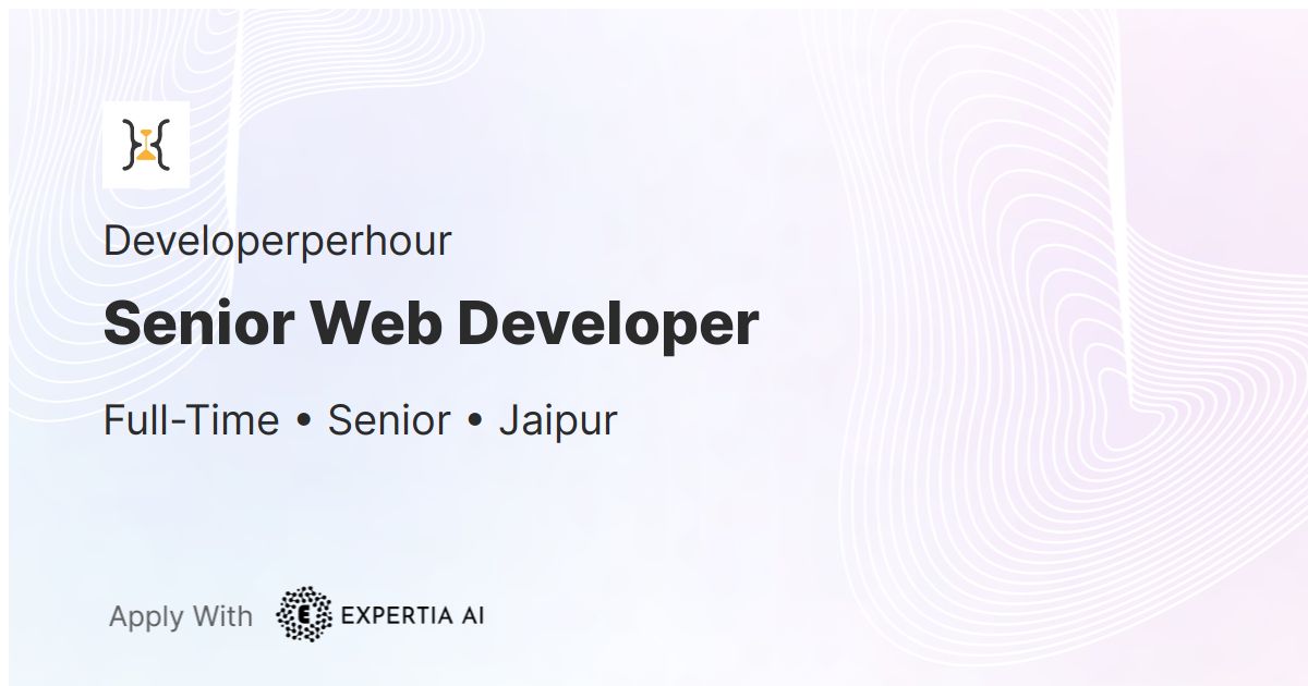 Senior Web Developer Job | Jaipur | Senior