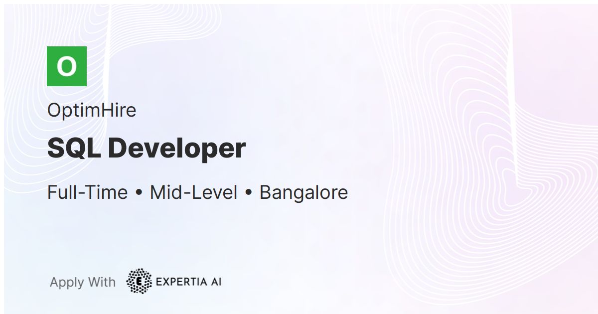 SQL Developer Job | Bangalore | Mid-Level