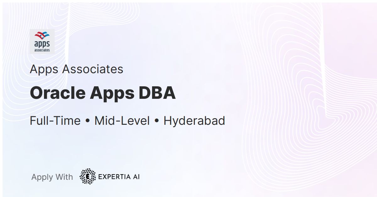 Oracle Apps DBA Job | Hyderabad | Mid-Level