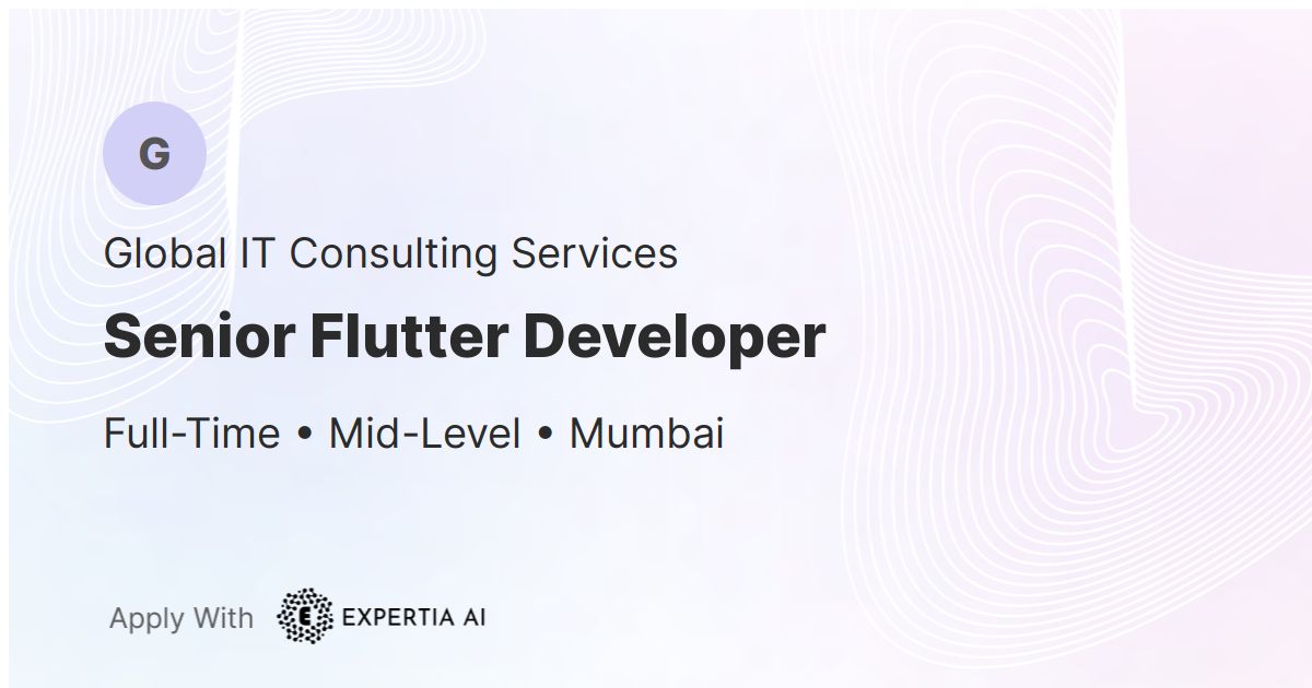 Senior Flutter Developer Job | Mumbai | Mid-Level