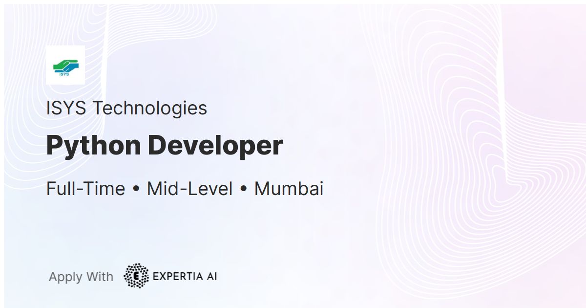 Python Developer Job | Mumbai | Mid-Level
