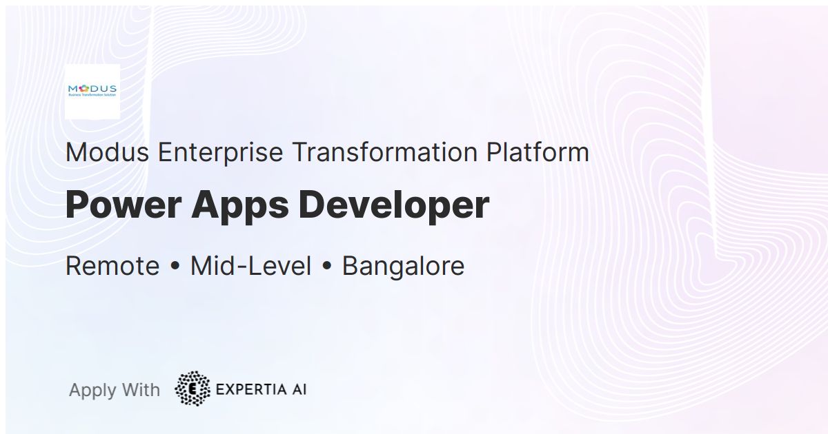Power Apps Developer Job | Bangalore | Mid-Level