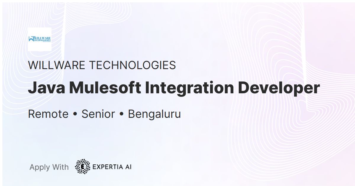 Java Mulesoft Integration Developer Job | Bengaluru | Senior