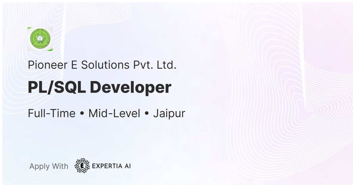 PL/SQL Developer Job | Jaipur | Mid-Level