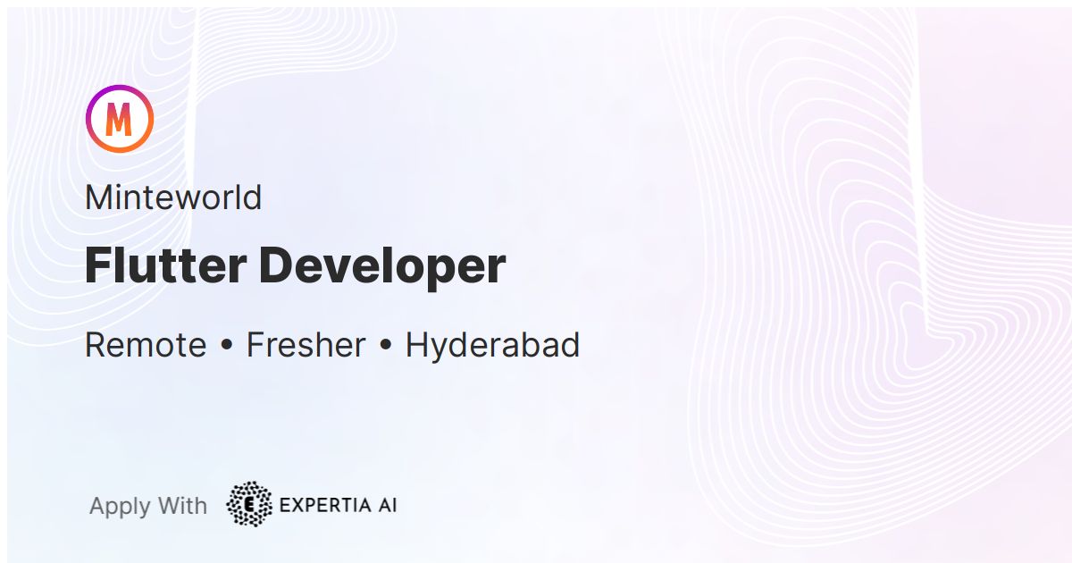 Flutter Developer Job | Hyderabad | Fresher
