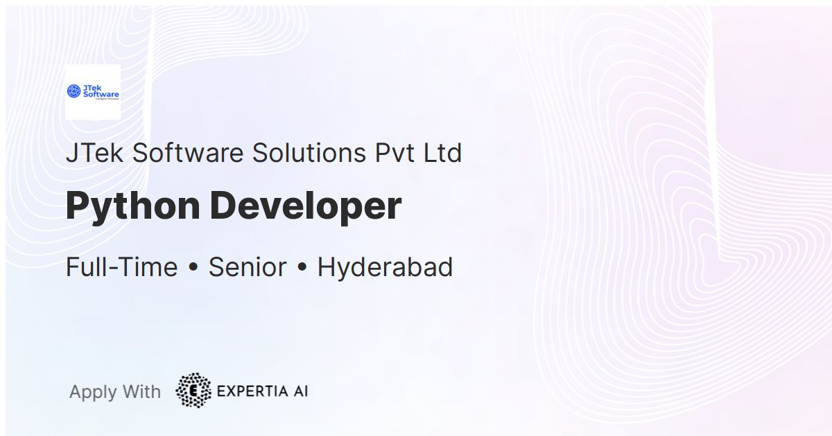 Python Developer Job | Hyderabad | Senior