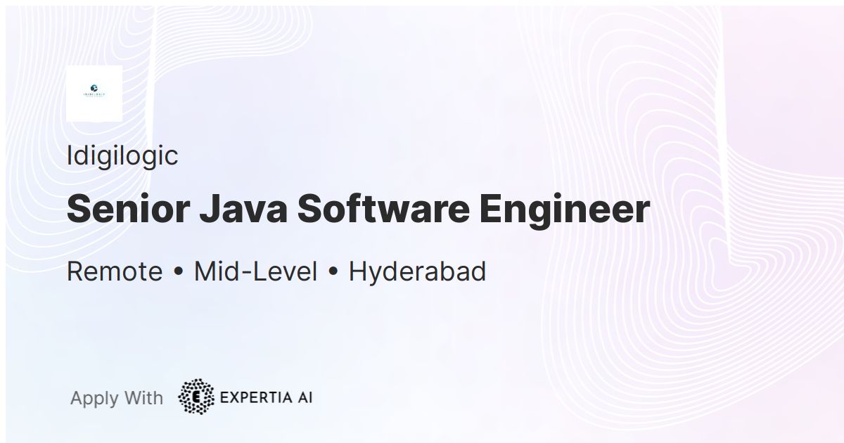 Senior Java Software Engineer Job | Hyderabad | Mid-Level