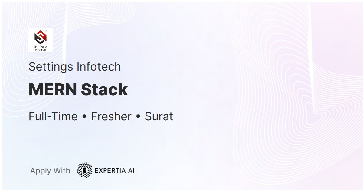 MERN Stack Job | Surat | Fresher