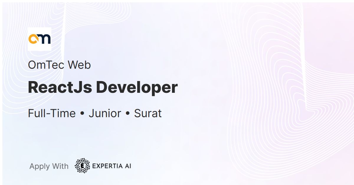 ReactJs Developer Job | Surat | Junior