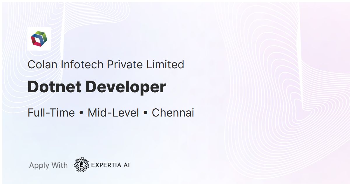 Dotnet Developer Job | Chennai | Mid-Level