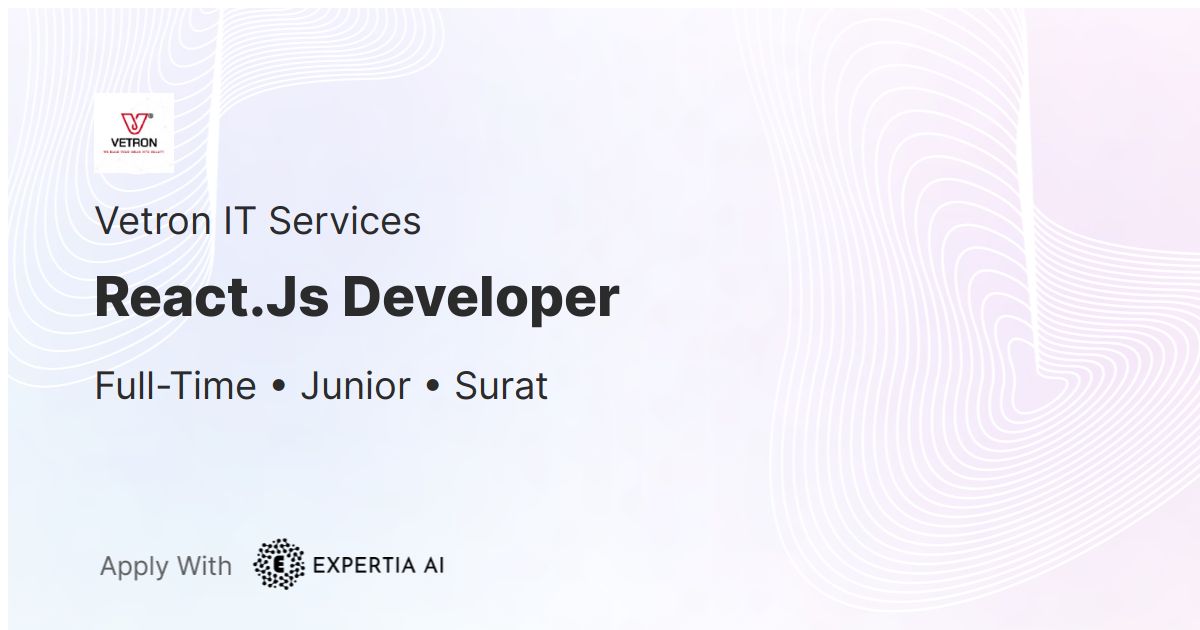 React.Js Developer Job | Surat | Junior