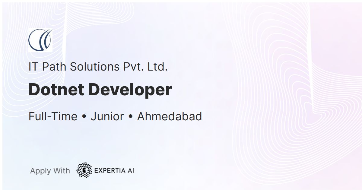 Dotnet Developer Job | Ahmedabad | Junior