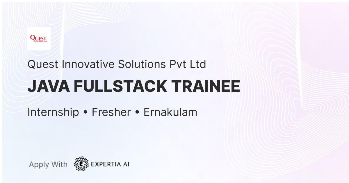 JAVA FULLSTACK TRAINEE Job | Ernakulam | Fresher
