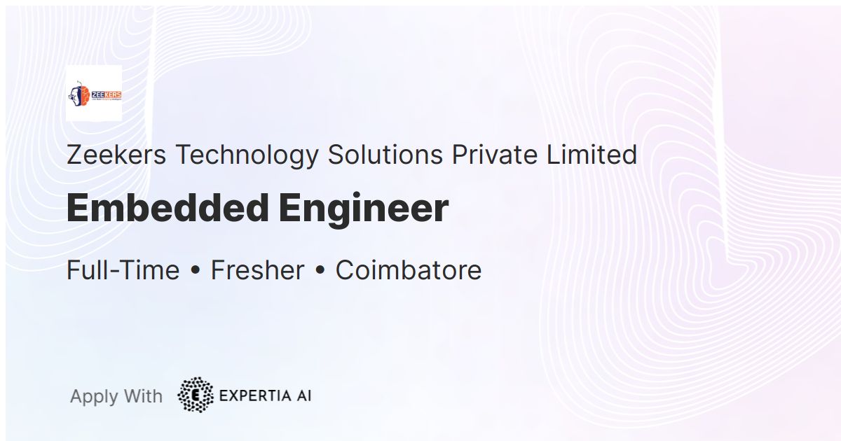 Embedded Engineer Job | Coimbatore | Fresher