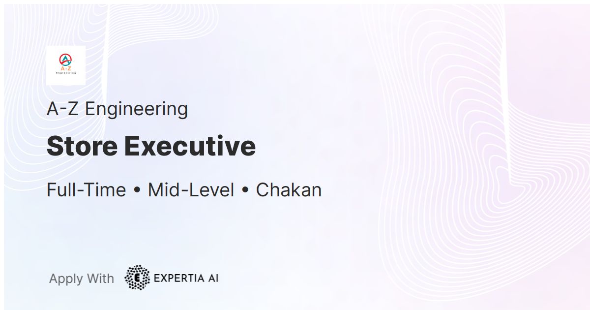 Store Executive Job | Chakan | Mid-Level
