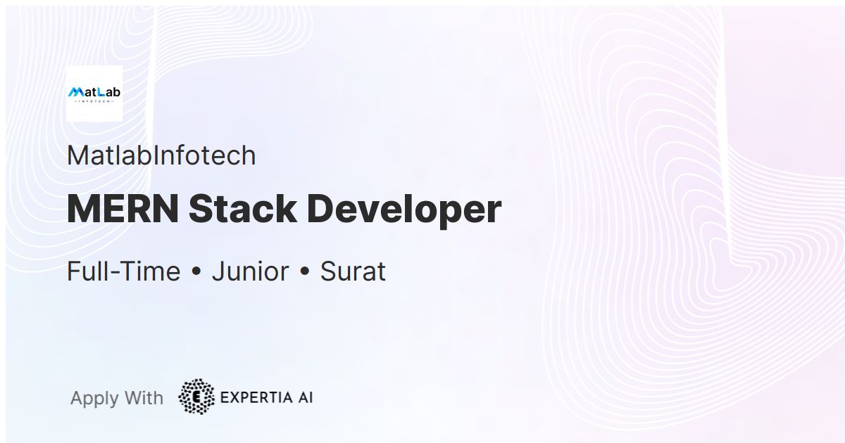 MERN Stack Developer Job | Surat | Junior