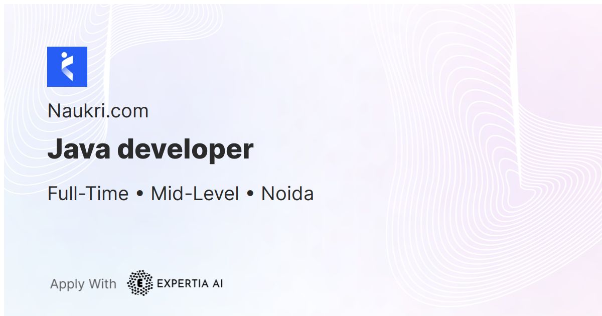 Java developer Job | Noida | Mid-Level