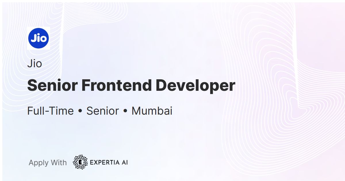 Senior Frontend Developer Job | Mumbai | Senior Senior Frontend Developer Job | Mumbai | Senior