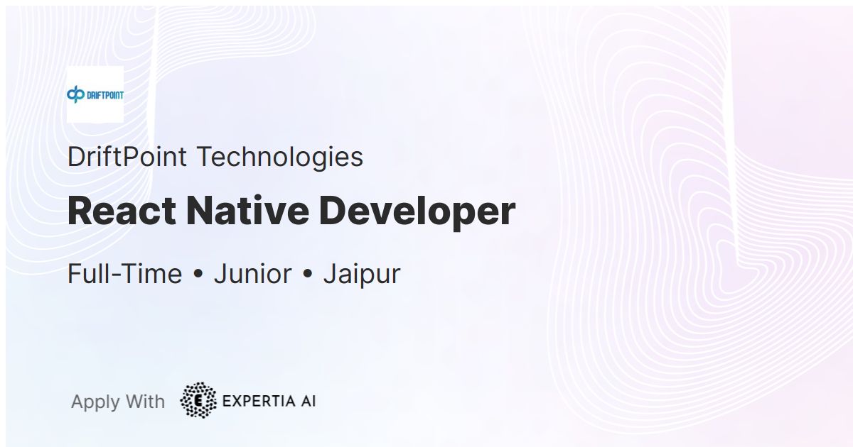 React Native Developer Job | Jaipur | Junior