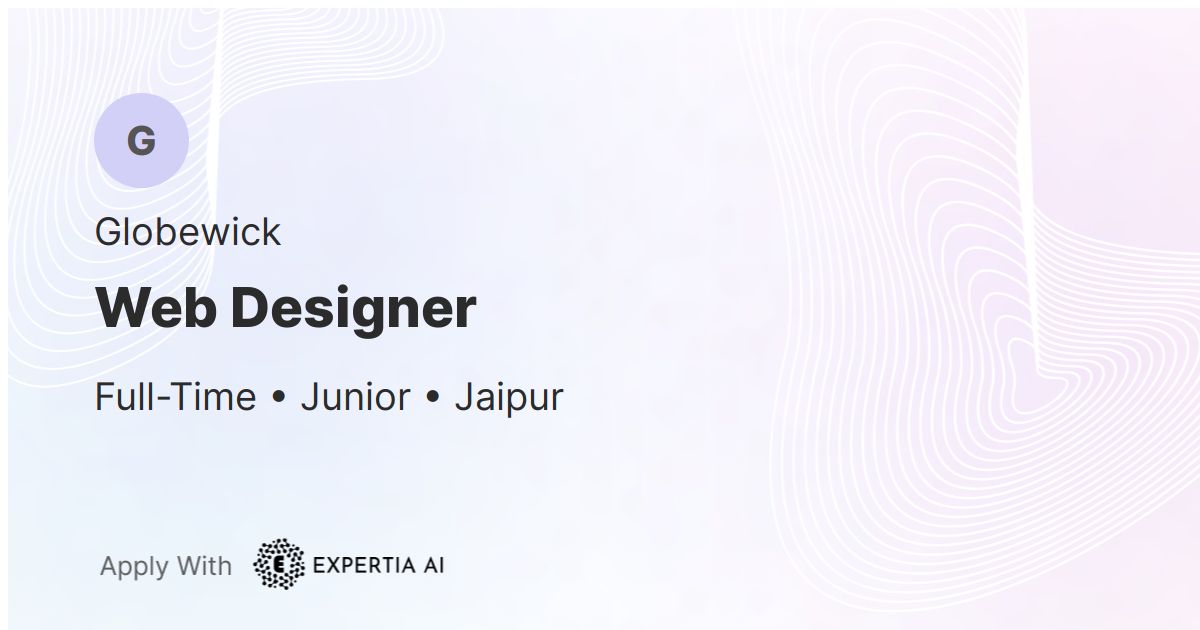 Web Designer Job | Jaipur | Junior