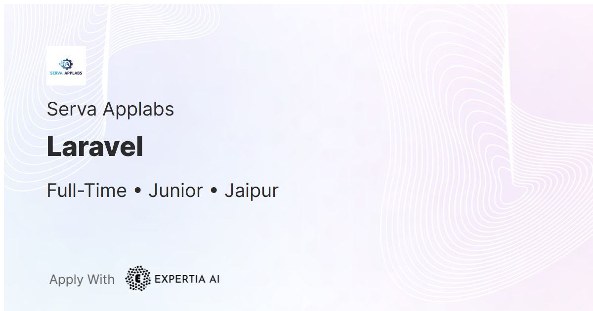 Laravel Job | Jaipur | Junior