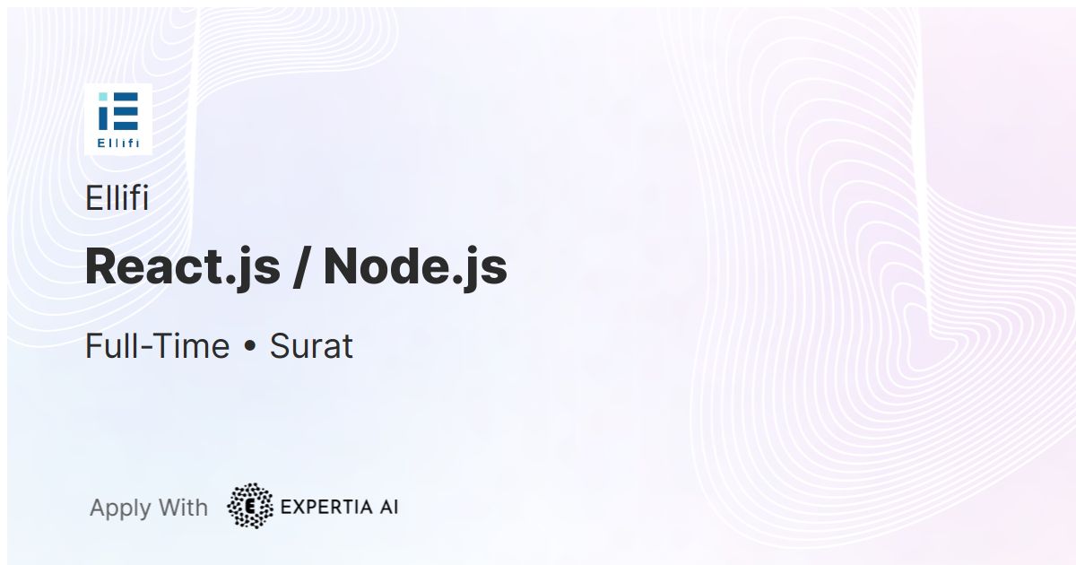 React.js / Node.js Job | Surat | Fresher
