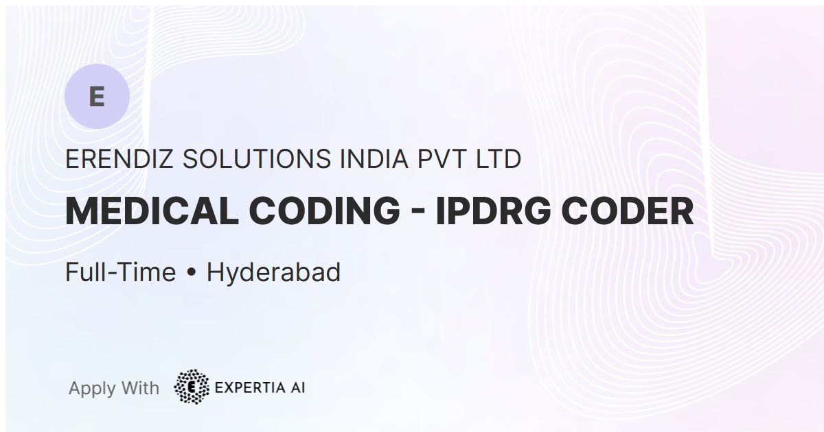 MEDICAL CODING - IPDRG CODER Job | Hyderabad | Mid-Level